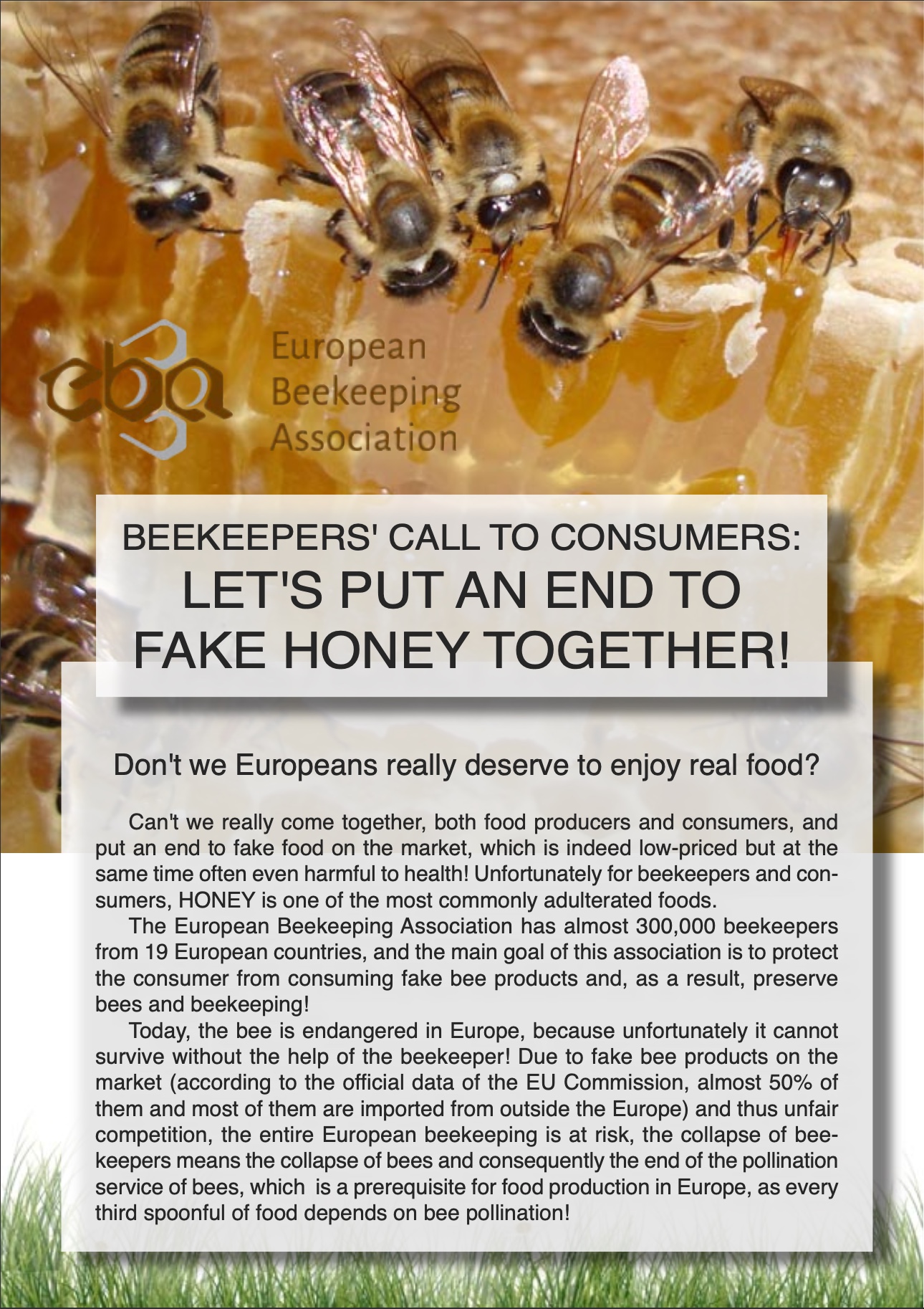 BEEKEEPERS' CALL TO CONSUMERS | EBA Europe | EBA Europe
